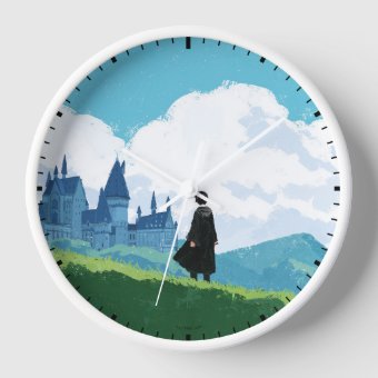 HARRY POTTER™ Overlooking HOGWARTS™ Castle Clock | Zazzle