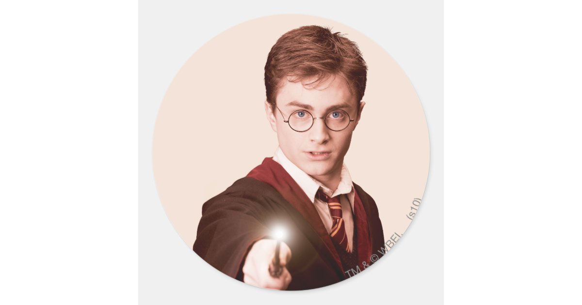 Harry Potter Points Wand Classic Round Sticker | Zazzle