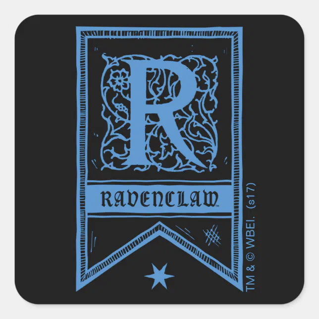Harry Potter | Ravenclaw Monogram Banner Square Sticker | Zazzle