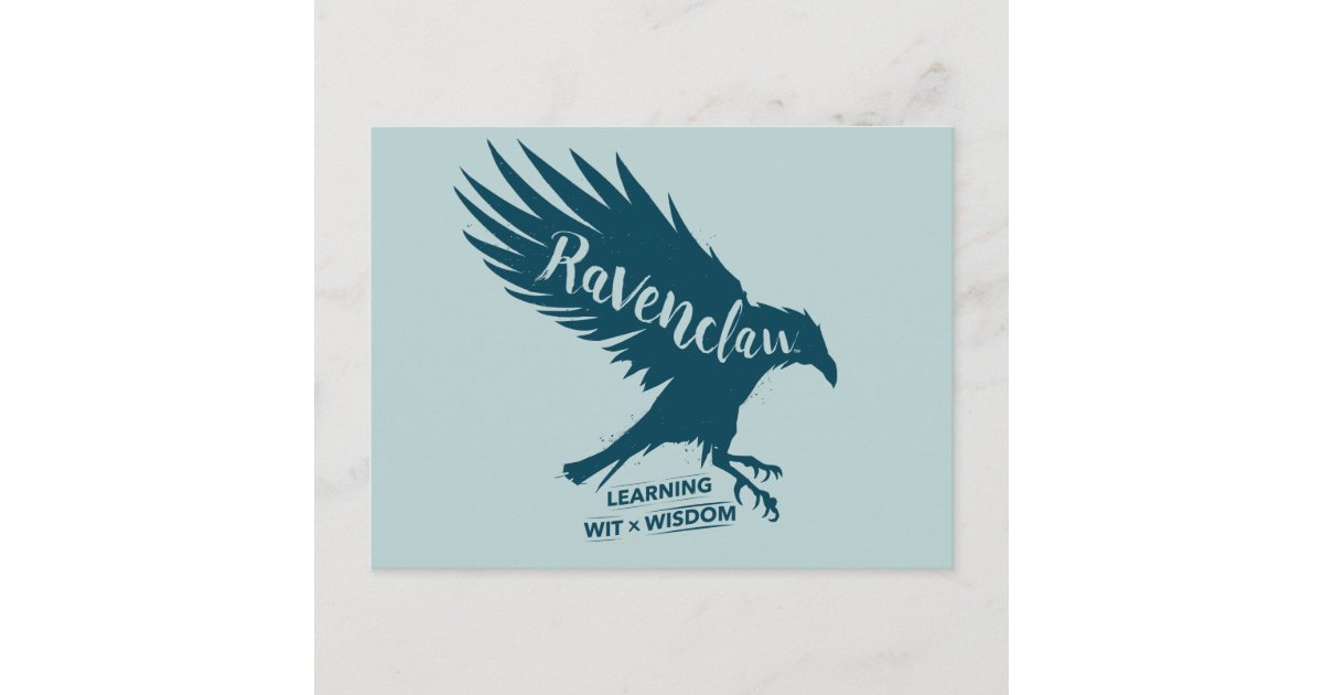 Harry Potter | RAVENCLAW™ Silhouette Typography Postcard | Zazzle