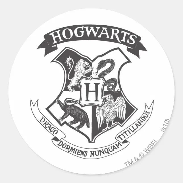 Harry Potter | Retro Hogwarts Crest Classic Round Sticker | Zazzle
