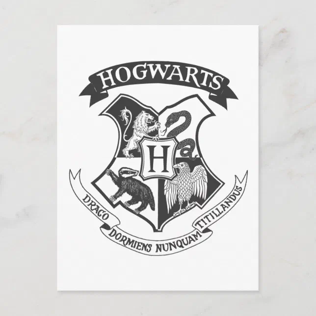 Harry Potter | Retro Hogwarts Crest Postcard | Zazzle