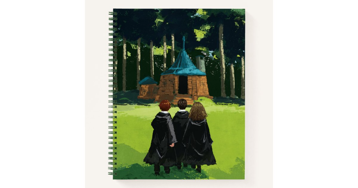 HARRY POTTER™, Ron, & Hermione at Hagrid's Hut Notebook | Zazzle