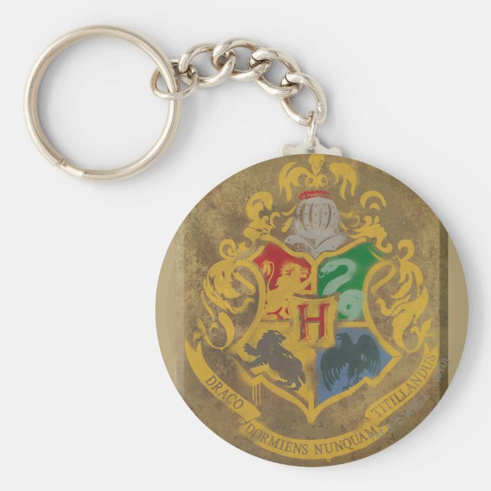 Harry Potter | Rustic Hogwarts Crest Keychain | Zazzle.com