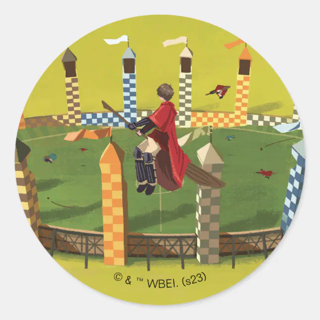 HARRY POTTER™ Seeking the Golden Snitch Classic Round Sticker | Zazzle