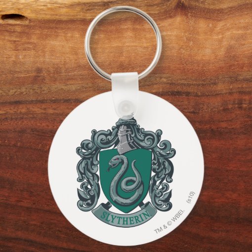Harry Potter | Slytherin Crest Green Keychain | Zazzle