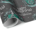 Harry Potter | Slytherin Crest - Happy Christmas Wrapping Paper | Zazzle