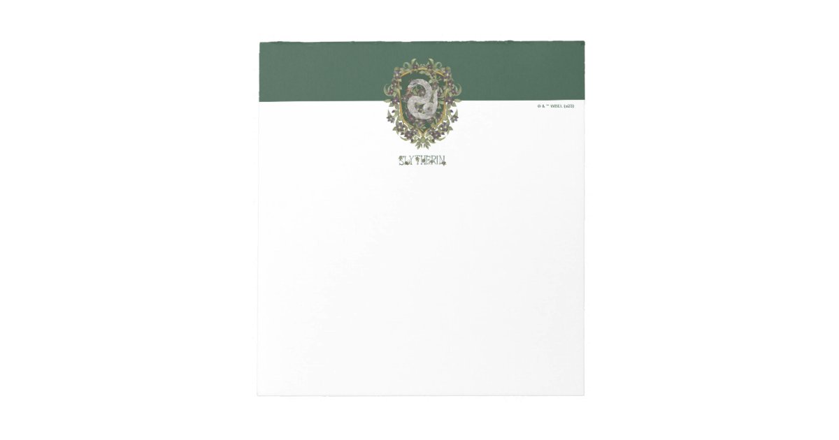 HARRY POTTER™ | SLYTHERIN™ Crest Notepad | Zazzle