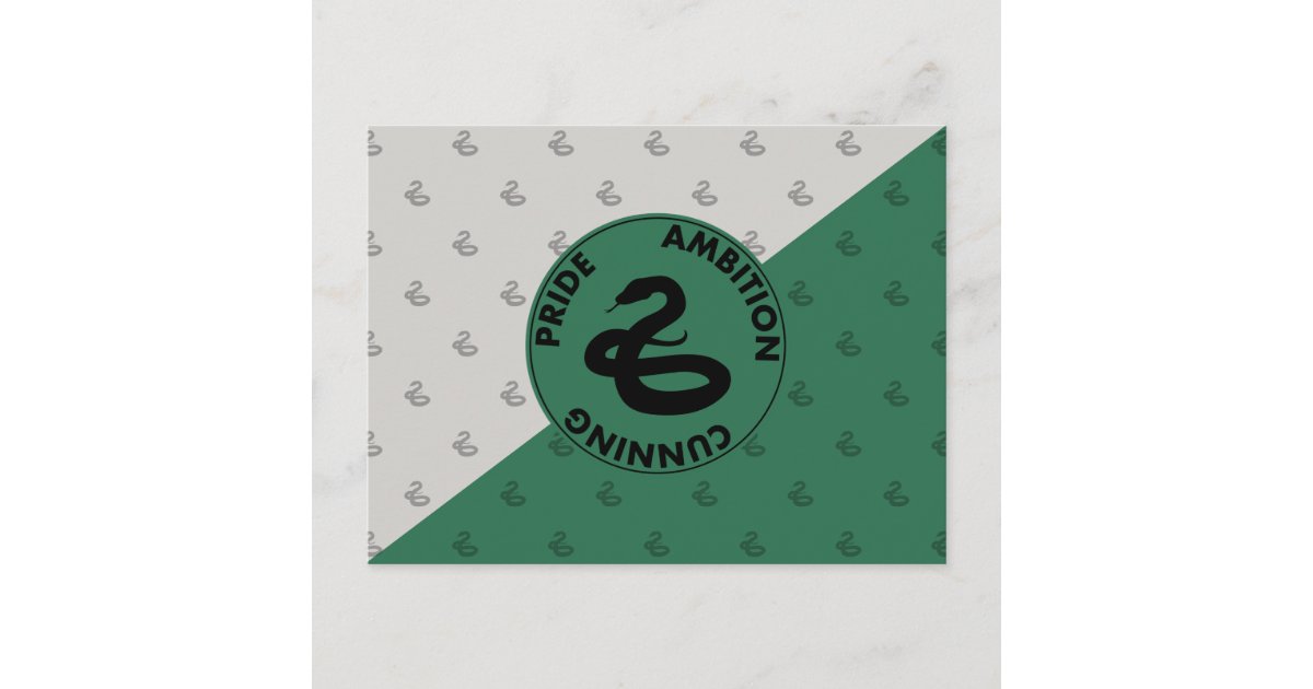 Harry Potter | SLYTHERIN™ House Traits Graphic Postcard | Zazzle