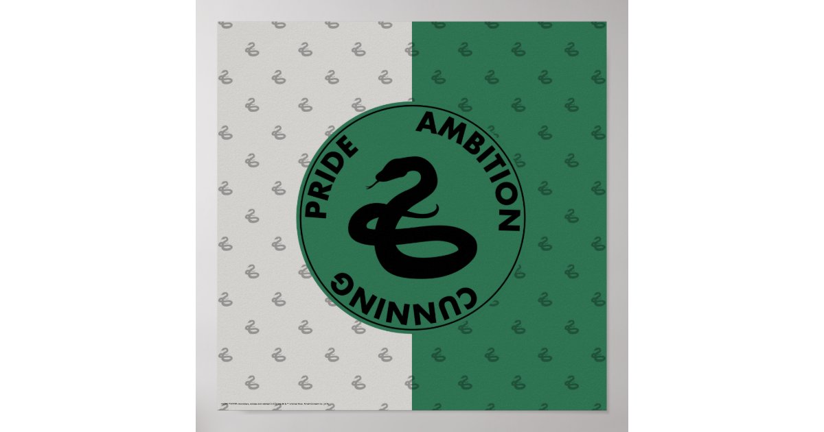 Harry Potter | SLYTHERIN™ House Traits Graphic Poster | Zazzle