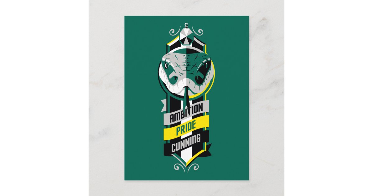 Harry Potter | SLYTHERIN™ House Traits Sigil Postcard | Zazzle