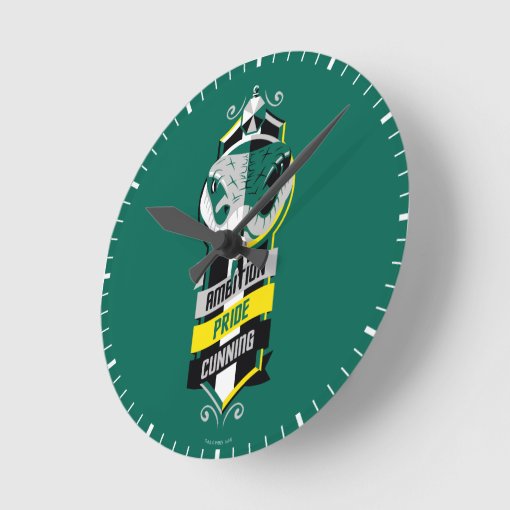 Harry Potter | SLYTHERIN™ House Traits Sigil Round Clock | Zazzle