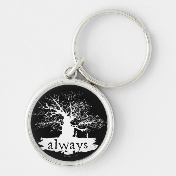 Harry Potter Spell | Always Quote Silhouette Keychain | Zazzle