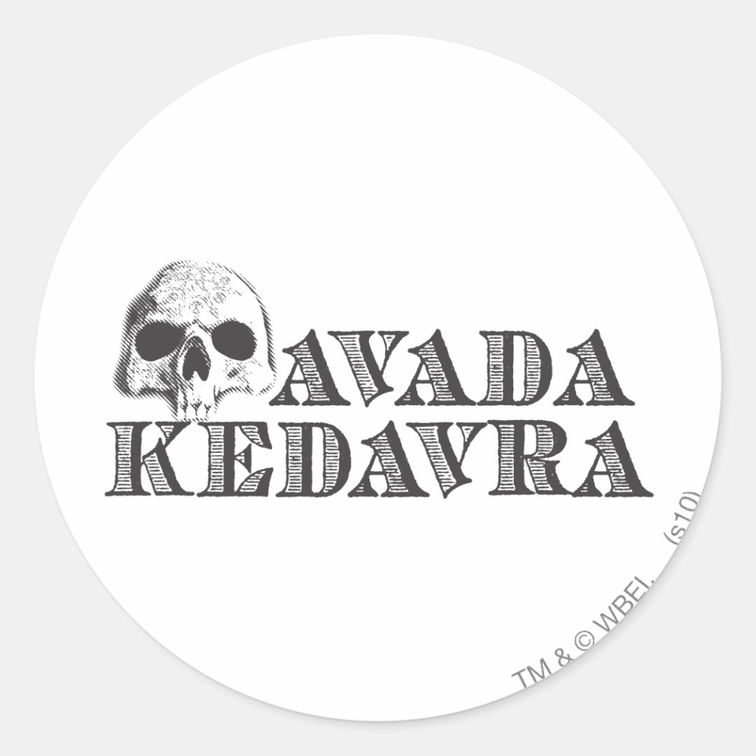 Harry Potter Spell | Avada Kedavra Classic Round Sticker | Zazzle