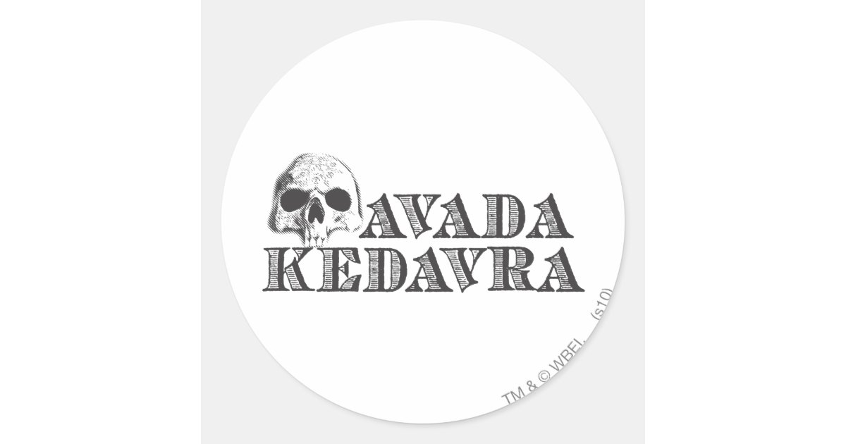 Harry Potter Spell | Avada Kedavra Classic Round Sticker | Zazzle
