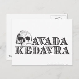 Harry Potter Spell | Avada Kedavra Postcard | Zazzle
