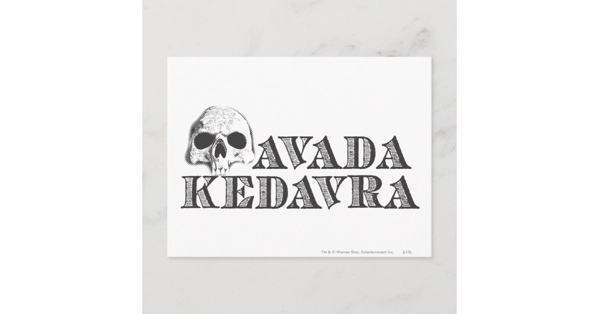Harry Potter Spell | Avada Kedavra Postcard | Zazzle