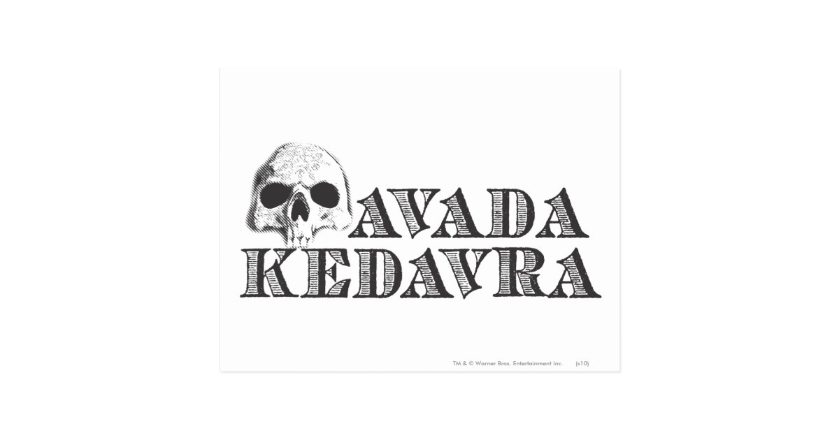 Harry Potter Spell | Avada Kedavra Postcard | Zazzle.com
