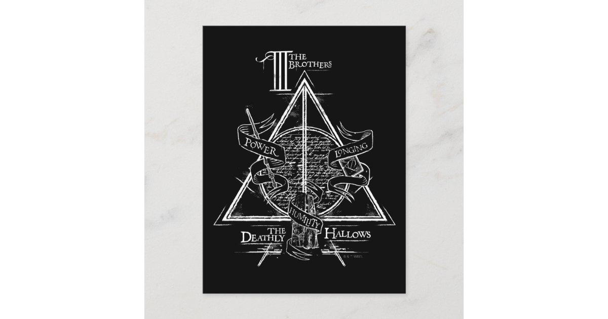 Harry Potter Spell | DEATHLY HALLOWS Graphic Postcard | Zazzle