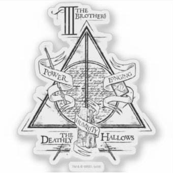 Harry Potter Spell | DEATHLY HALLOWS Graphic Sticker | Zazzle