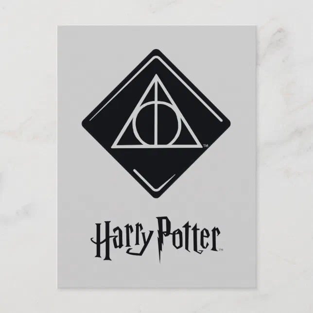 Harry Potter Spell | Deathly Hallows Icon Postcard | Zazzle