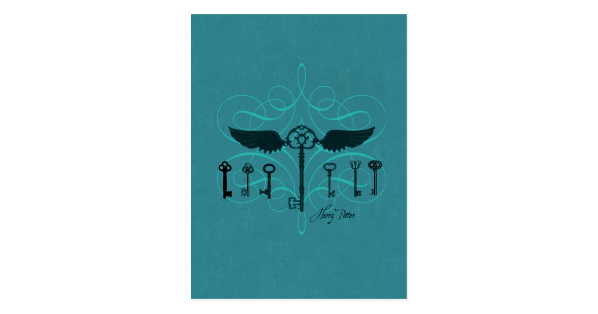Harry Potter Spell | Flying Keys Postcard | Zazzle.com