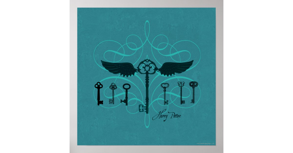 Harry Potter Spell | Flying Keys Poster | Zazzle
