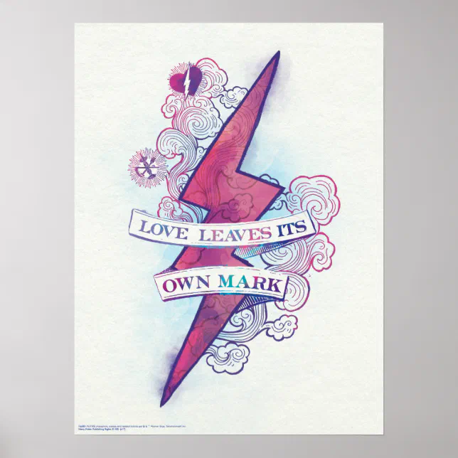 Harry Potter Spell | Love Leaves Its Own Mark Poster | Zazzle