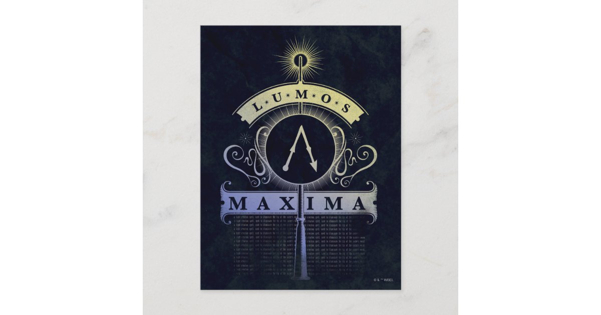 Harry Potter Spell | Lumos Maxima Graphic Postcard | Zazzle