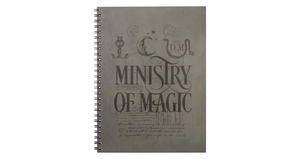 Harry Potter Spell | MINISTRY OF MAGIC Notebook | Zazzle