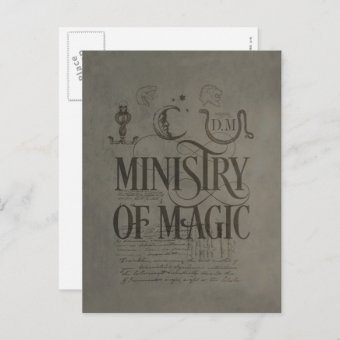 Harry Potter Spell | MINISTRY OF MAGIC Postcard | Zazzle