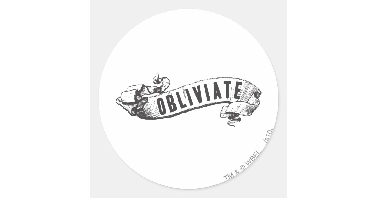 Harry Potter Spell | Obliviate Classic Round Sticker | Zazzle