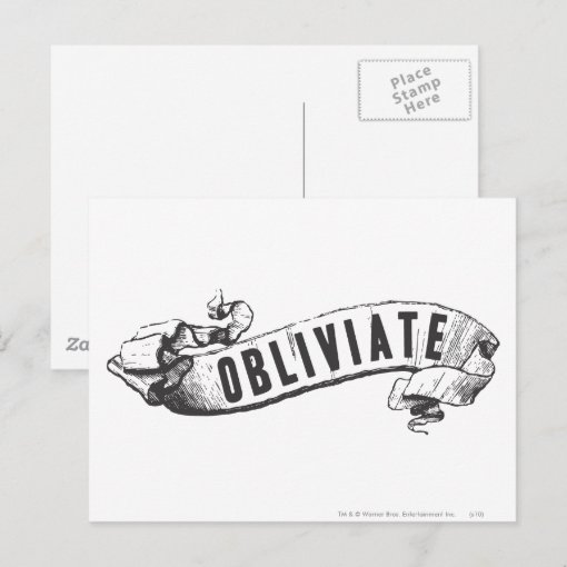 Harry Potter Spell | Obliviate Postcard | Zazzle
