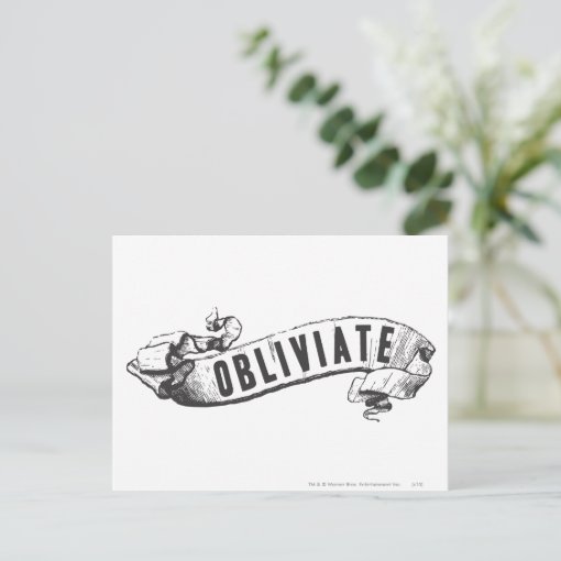 Harry Potter Spell | Obliviate Postcard | Zazzle