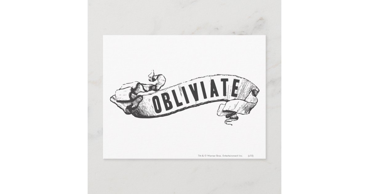 Harry Potter Spell | Obliviate Postcard | Zazzle
