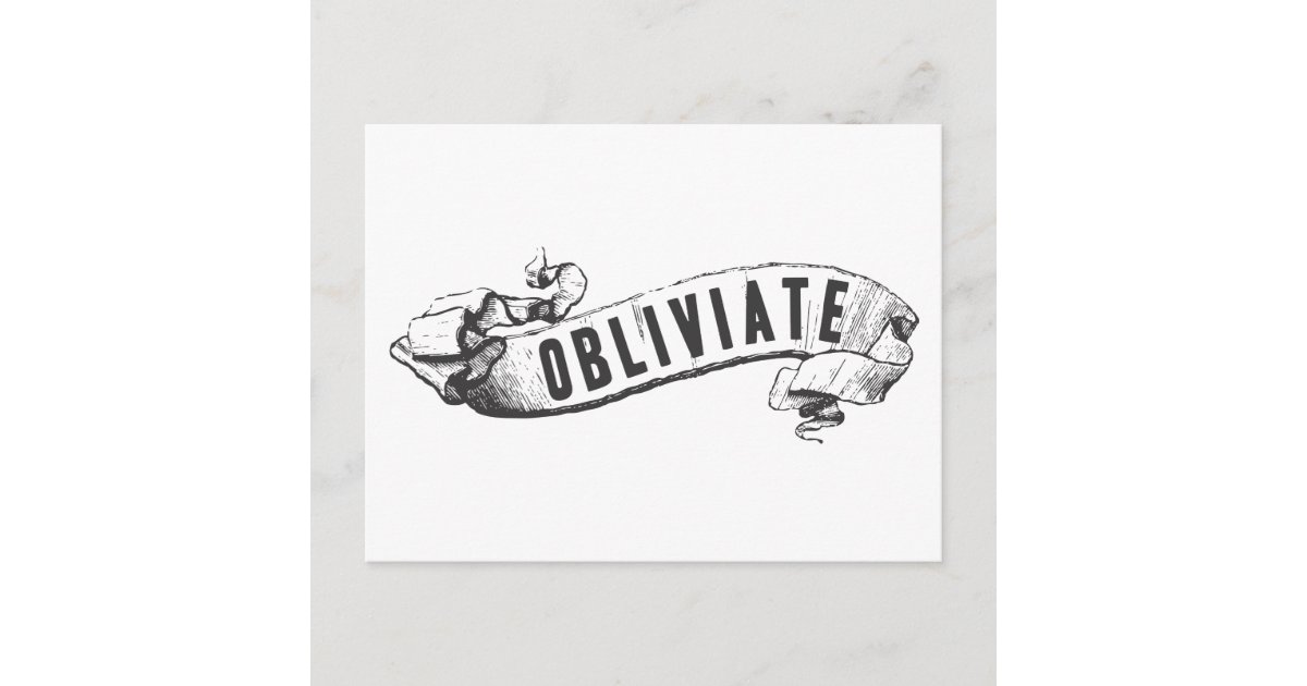 Harry Potter Spell | Obliviate Postcard | Zazzle