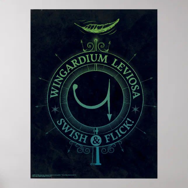 Harry Potter Spell | Wingardium Leviosa Graphic Poster | Zazzle