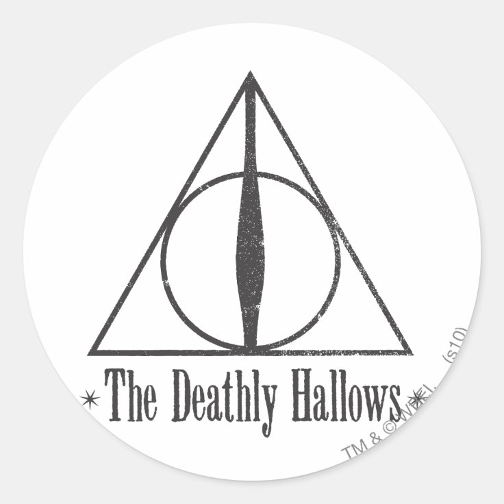 Harry Potter | The Deathly Hallows Emblem Classic Round Sticker | Zazzle