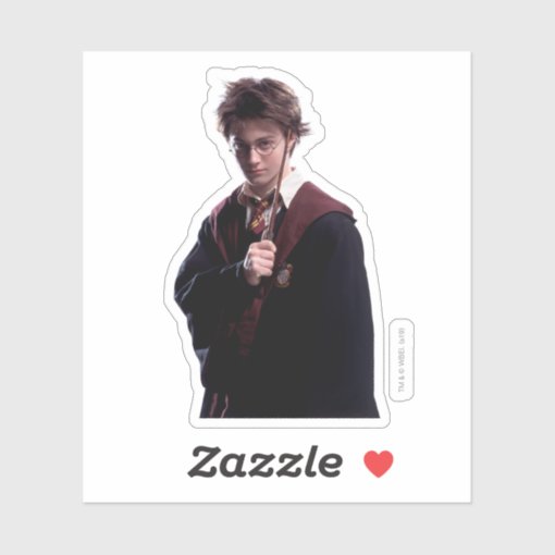 Harry Potter Wand Raised Sticker | Zazzle