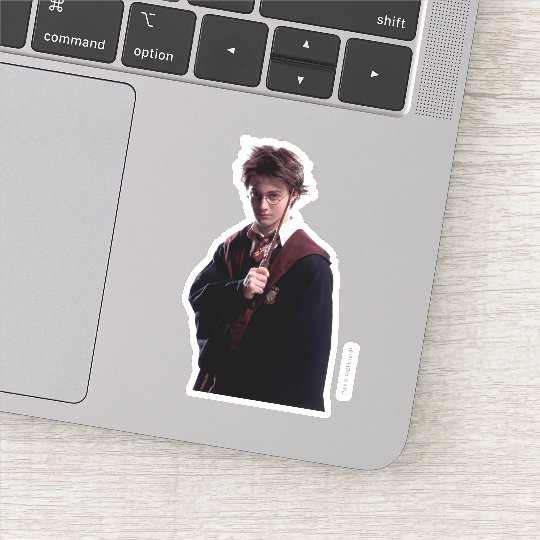 Harry Potter Wand Raised Sticker | Zazzle.com