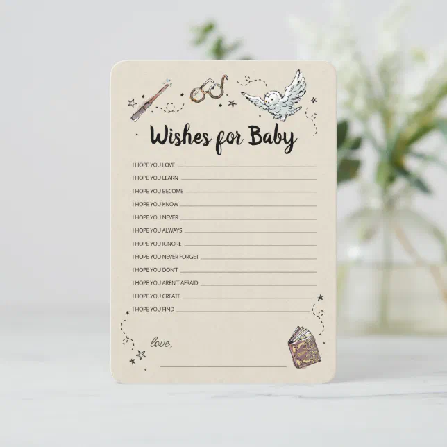 Harry Potter - Wishes for Baby Invitation | Zazzle