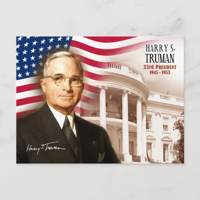 Harry S. Truman - 33rd President of the U.S. Postcard | Zazzle