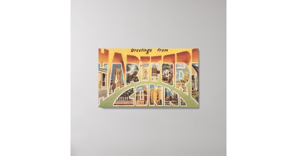 Hartford, Connecticut - Large Letter Scenes 2 Canvas Print | Zazzle