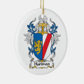 Hartman Family Crest Ceramic Ornament | Zazzle