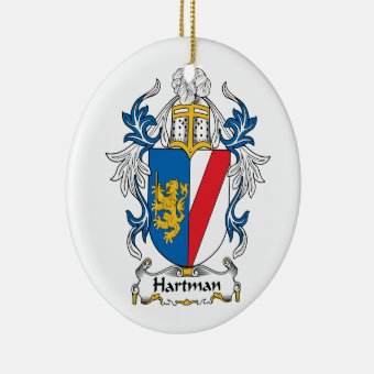 Hartman Family Crest Ceramic Ornament | Zazzle