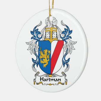 Hartman Family Crest Ceramic Ornament | Zazzle