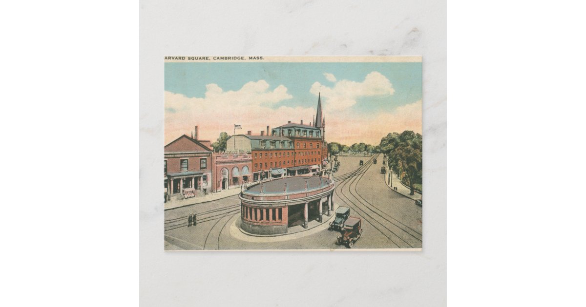 Harvard Square, 1920s Postcard | Zazzle