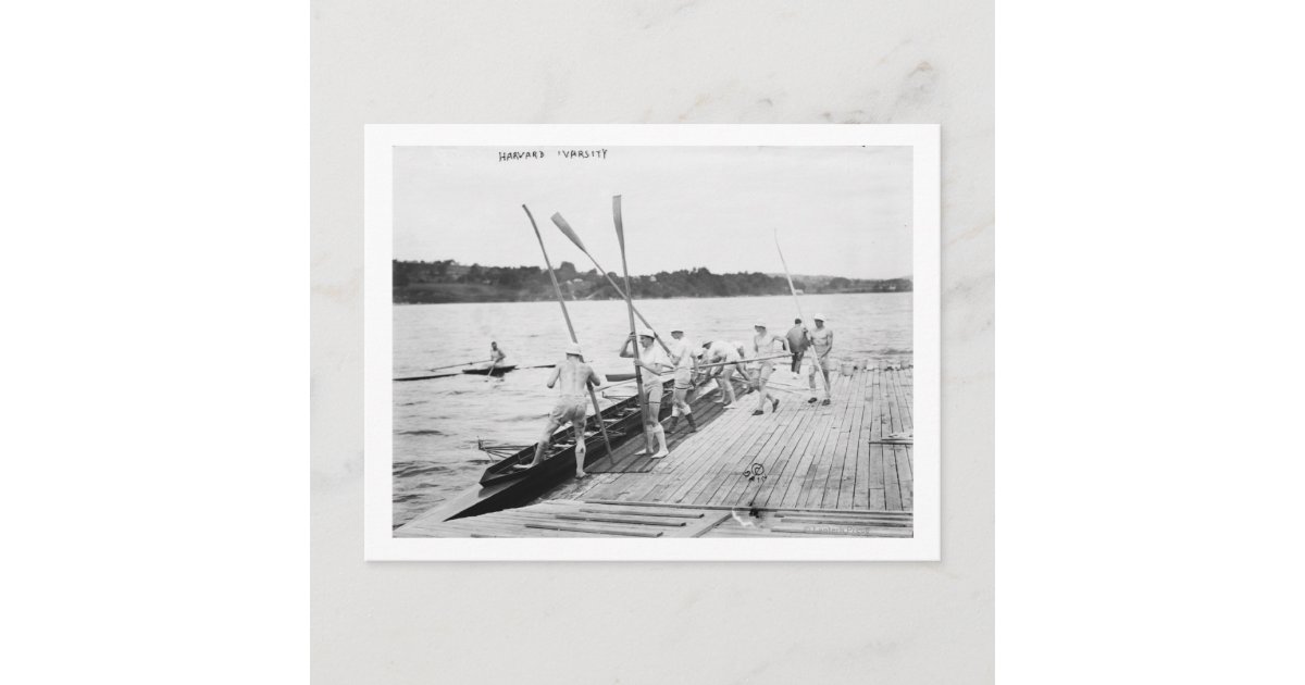 Harvard University Rowing Crew Team Photograph Postcard | Zazzle