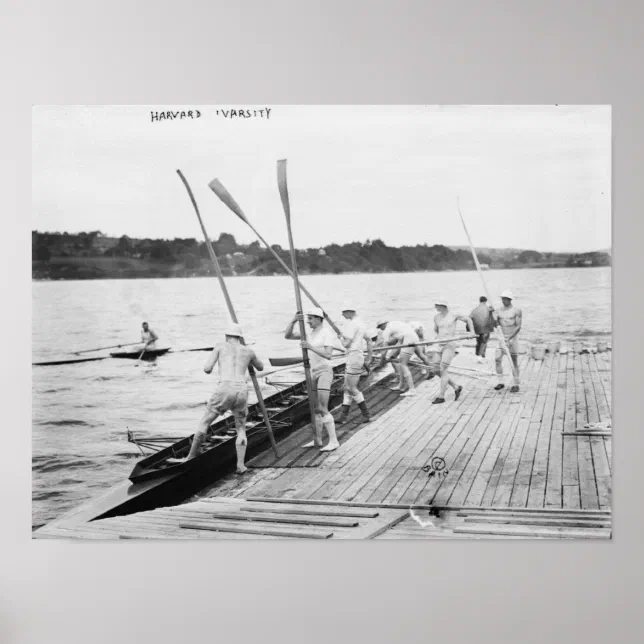 Harvard University Rowing Crew Team Photograph Poster | Zazzle