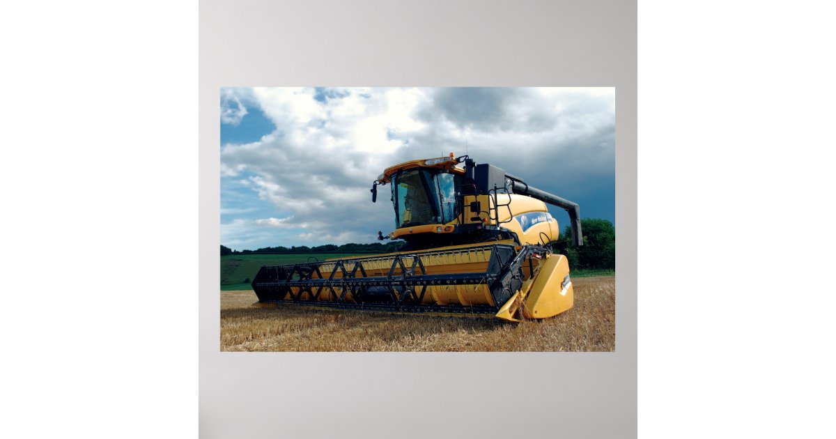 HARVEST COMBINE POSTER | Zazzle